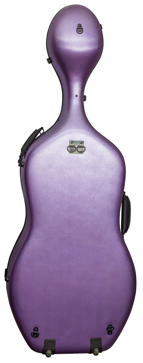 CLPC1PR NEW Hidersine 4/4 polycarbonate CELLO case in brushed purple ...